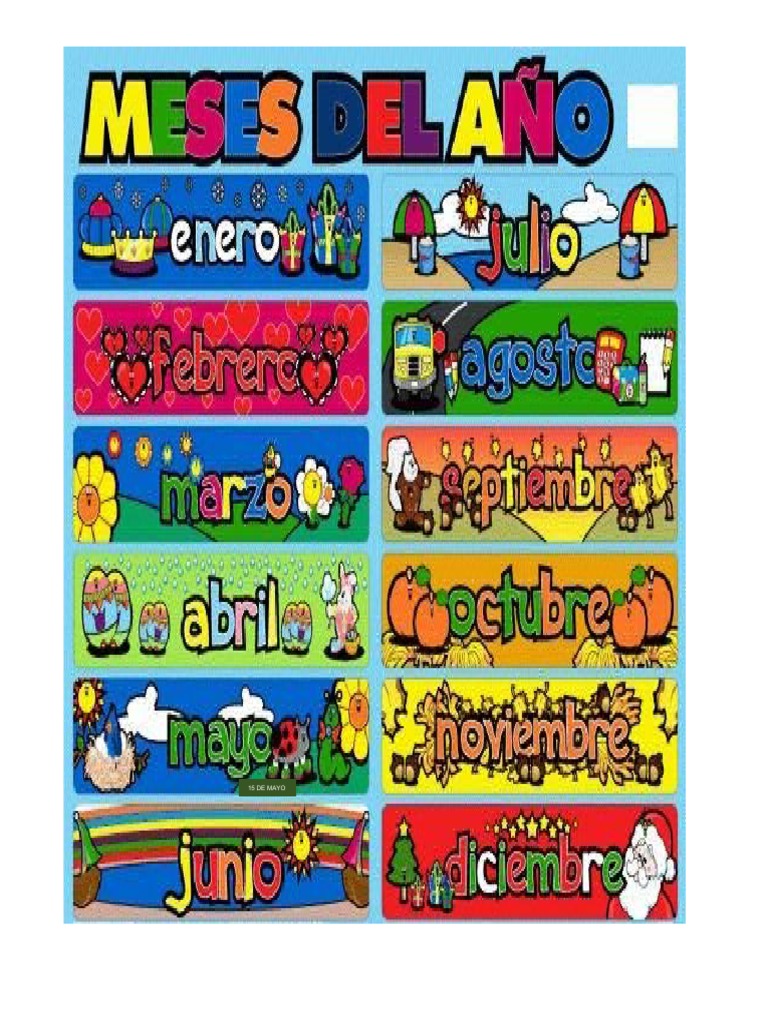 Meses Del Año para Imprimir | PDF