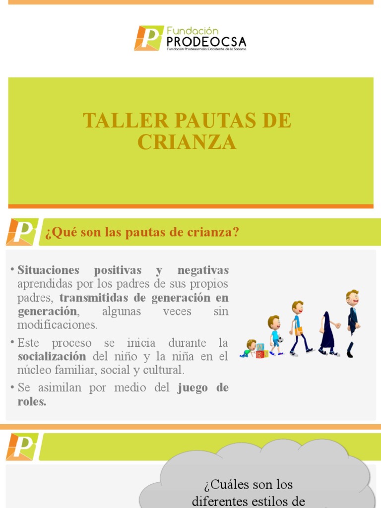 Propuesta Taller Pautas de Crianza | PDF | Paternidad/maternidad | Conceptos psicologicos
