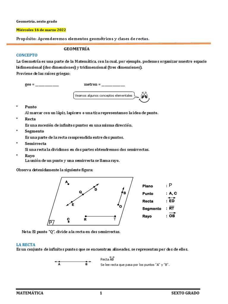 Elementos Geométricos | PDF | Geometría | Perpendicular