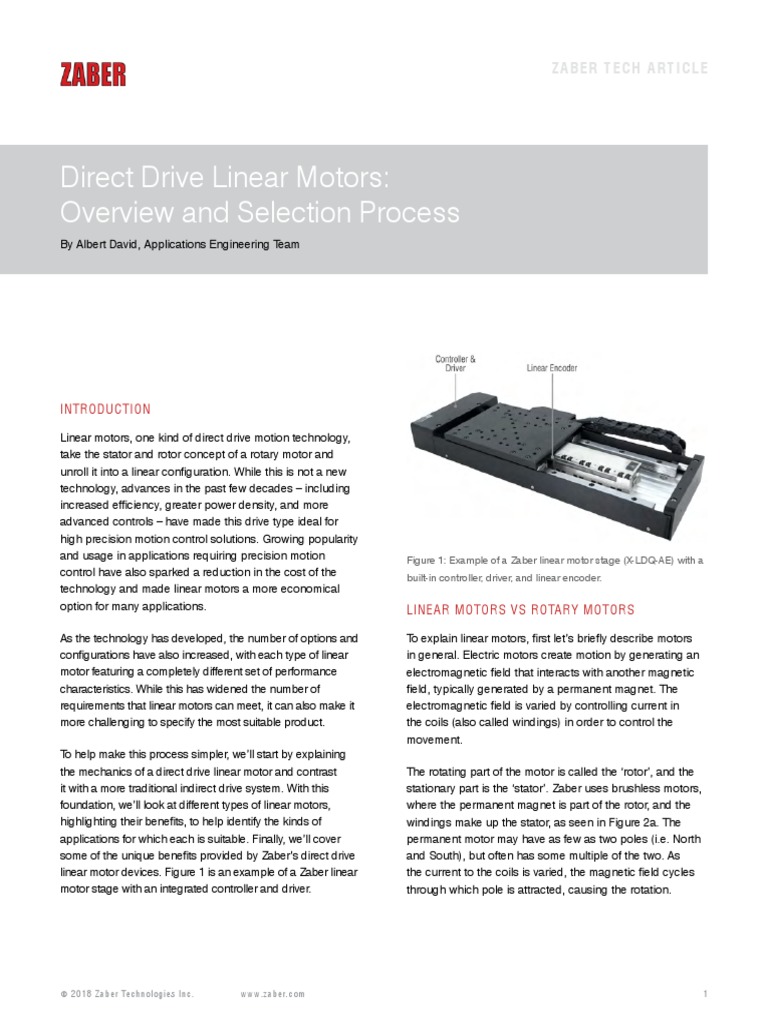 Direct - Drive - Linear-Motors en | PDF | Electric Motor | Inductor