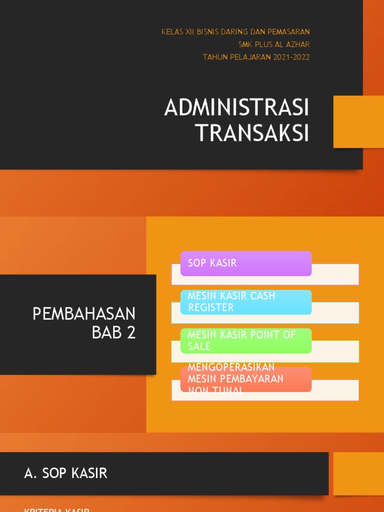 Administrasi Transaksi Xii Bab 2 | PDF