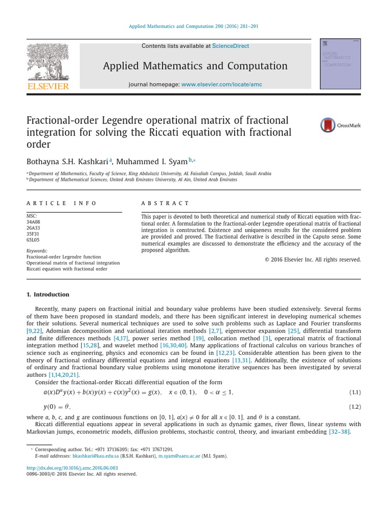 Fractional Order Legendre Operational Matrix Of Fractional Integration
