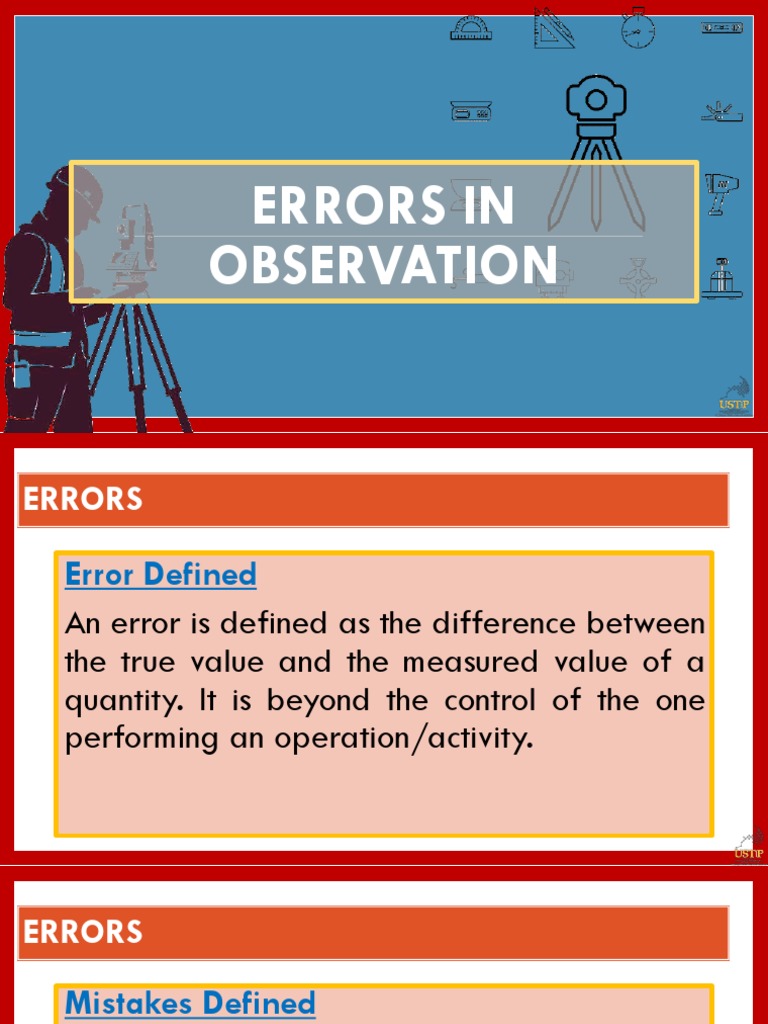 Errors in Observation | PDF | Accuracy And Precision | Errors And Residuals