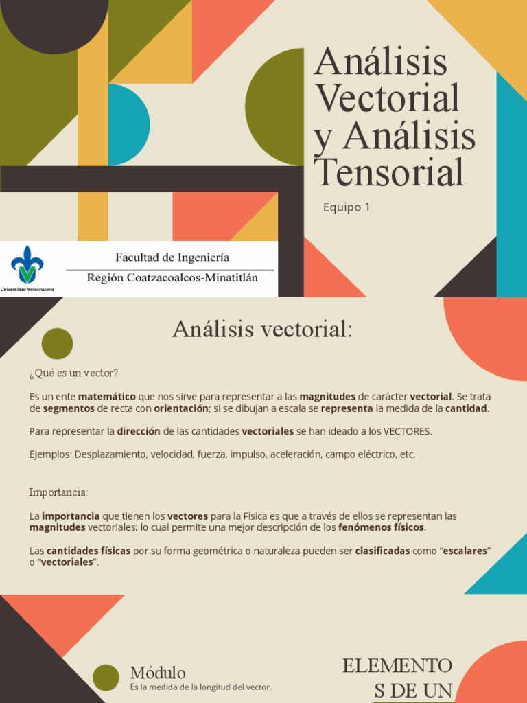 Análisis Vectotial y Tensorial | PDF | Vector Euclidiano | Tensor