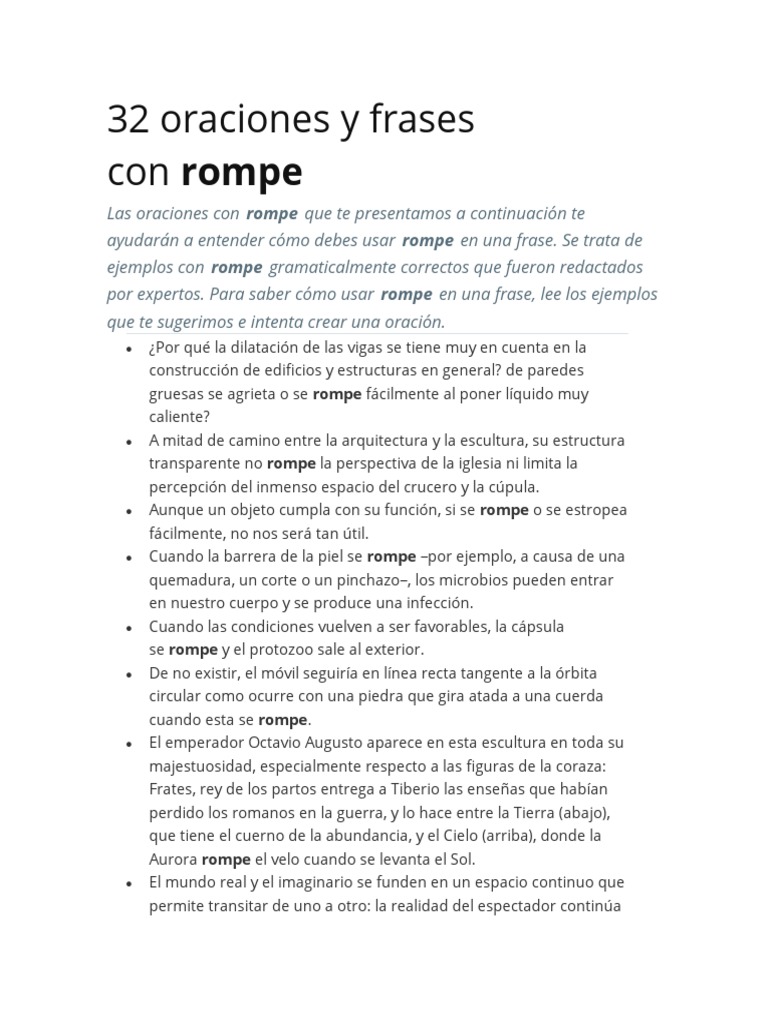 32 Oraciones y Frases Con | PDF