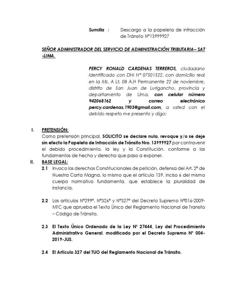 Escrito Sat | PDF | Policía | Justicia