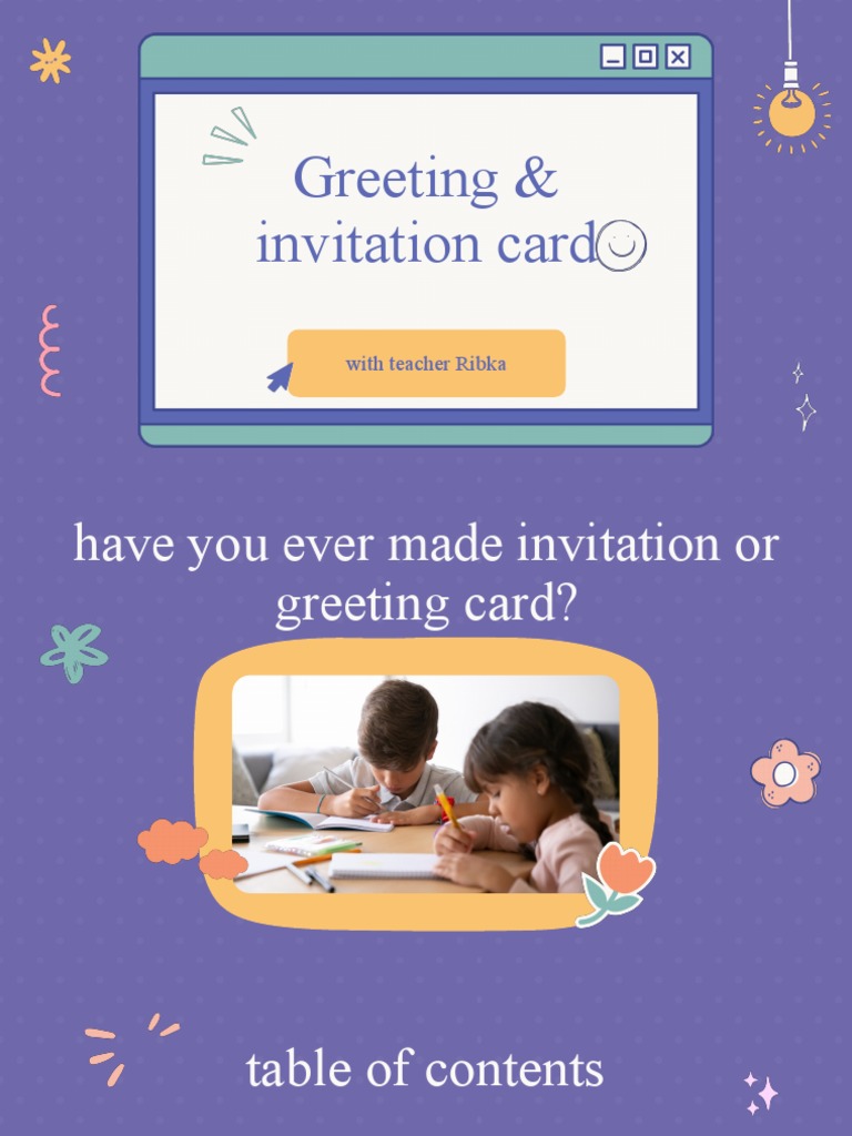 Unit 2 Invitation and Greeting Card Grade 8 | PDF