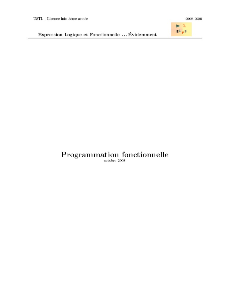 Programmation Fonctionnelle Compress | PDF | Programmation ...