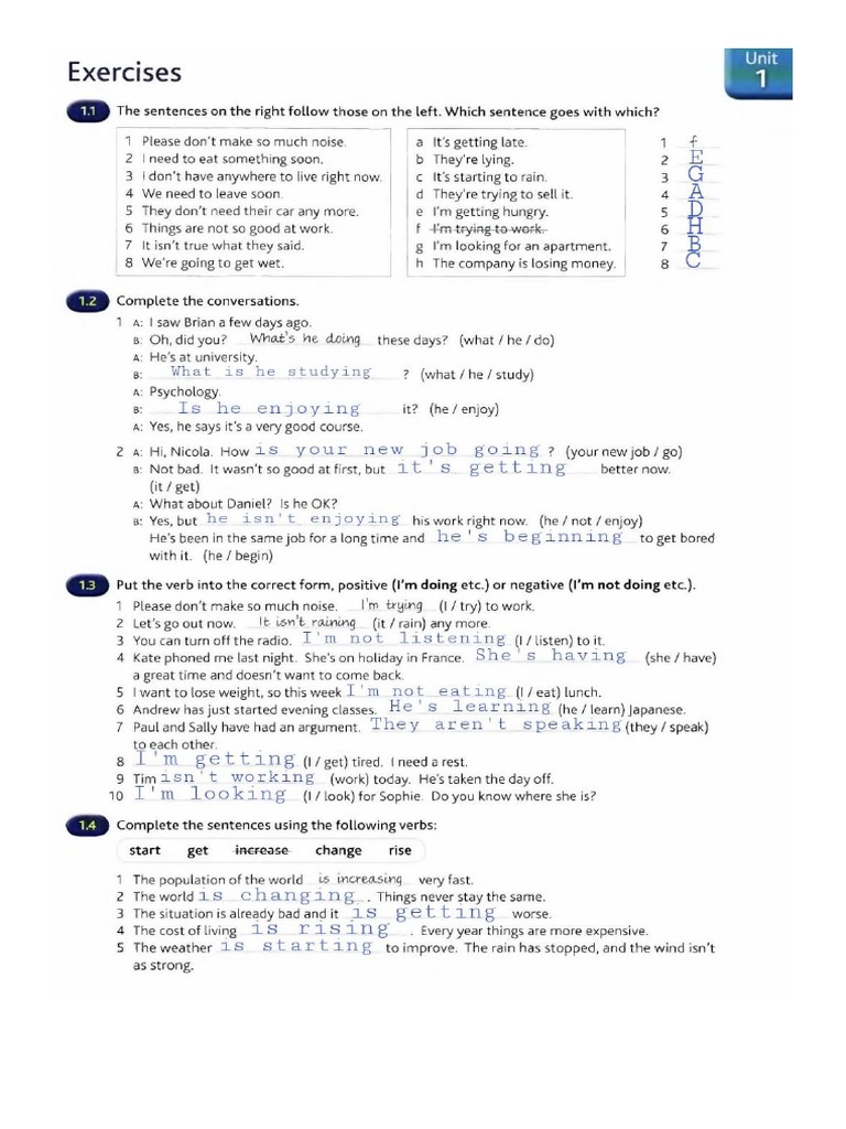 Grammar Book Unit 1 2 3 | PDF