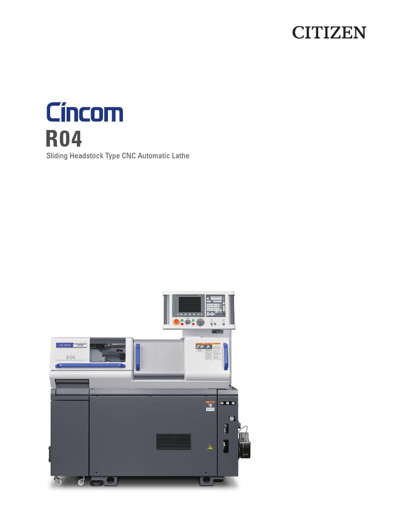 Citizen Cincom-R04 | PDF | Machining | Drilling