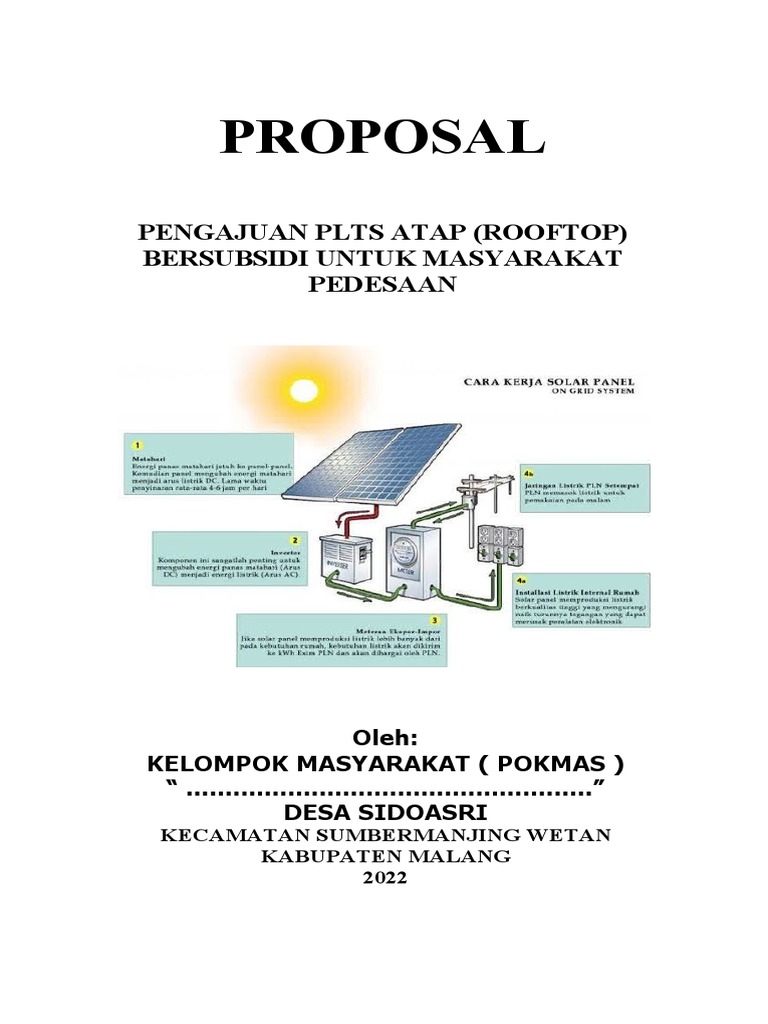 Proposal Plts Atap Untuk Pedesaan | PDF