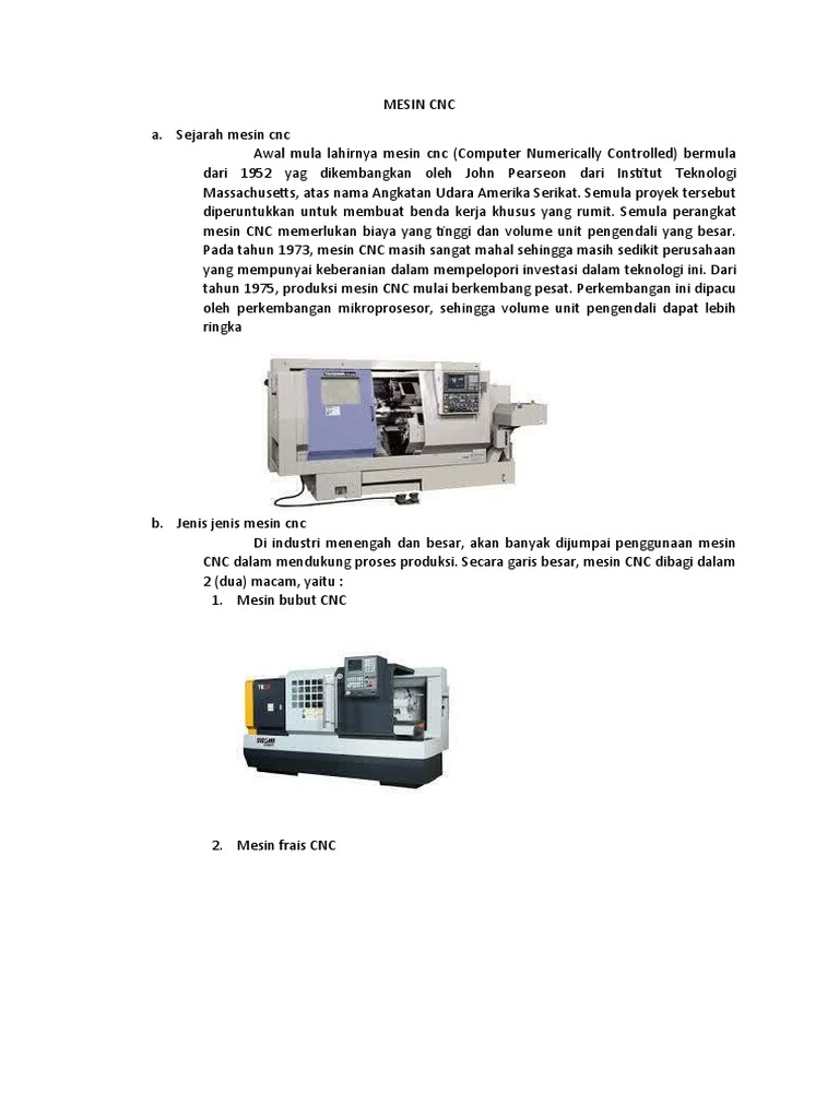 Mesin CNC | PDF