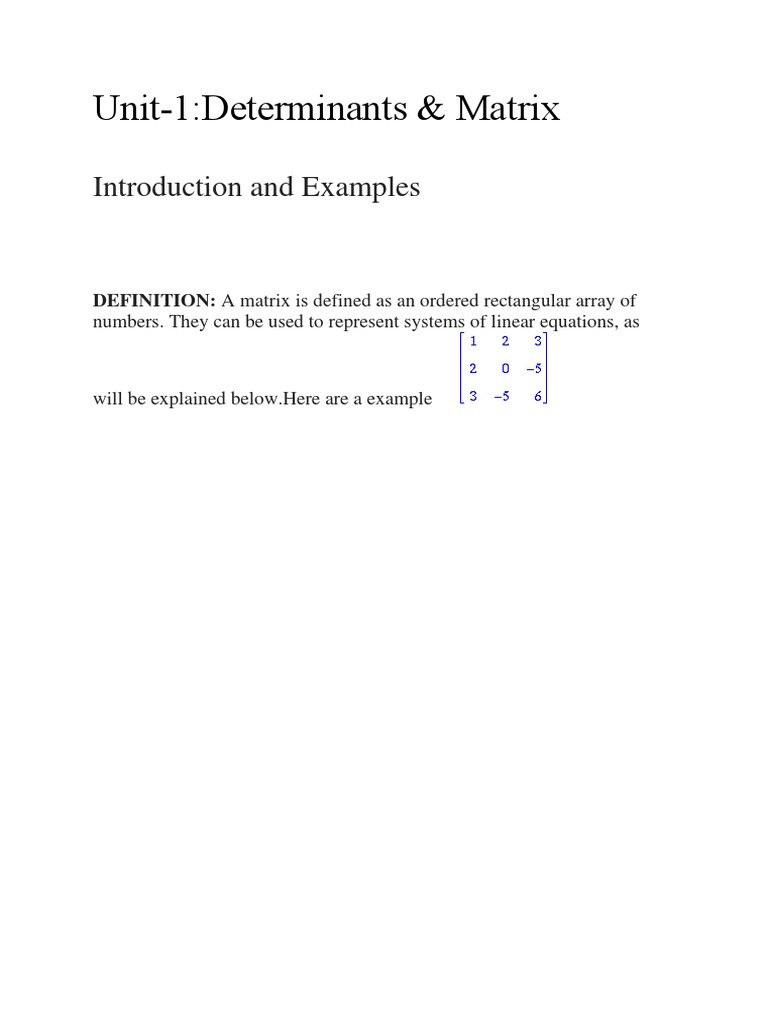 BCA - 1st - SEMESTER - MATH Notes | PDF | Eigenvalues And Eigenvectors ...