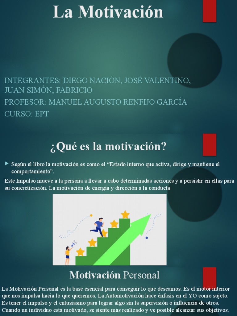 La Motivación | PDF | Relaciones personales, crianza y desarrollo ...