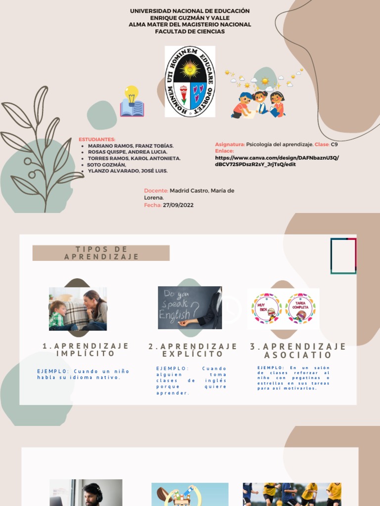 Tarea 2-Tipos de Aprendizaje | PDF | Aprendizaje | Maestros