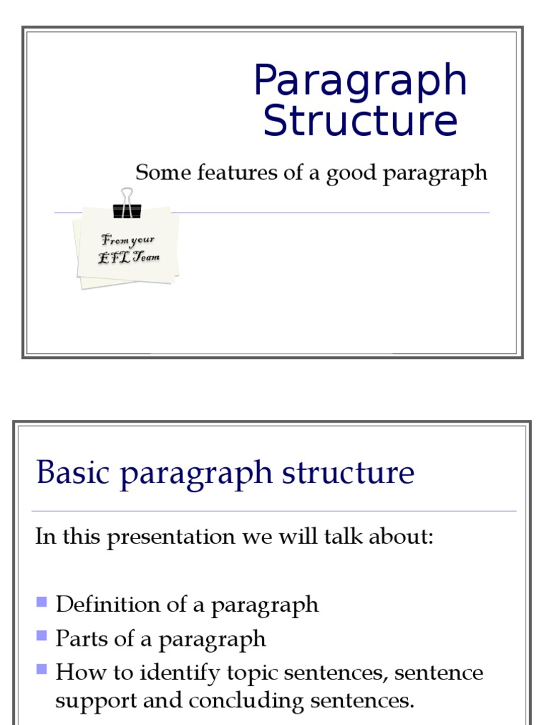 Paragraph Structure EFL2 | PDF | Paragraph | Indonesia