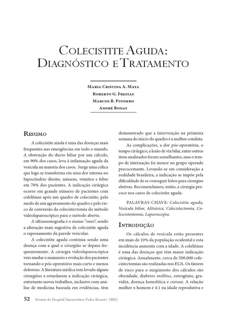 Colecistite Aguda | PDF | Especialidades médicas | Medicina Clínica Colecistite Aguda | PDF | Especialidades médicas | Medicina Clínica