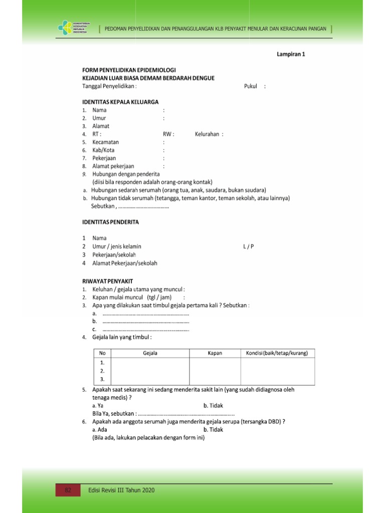 1 Formulir PE DBD | PDF