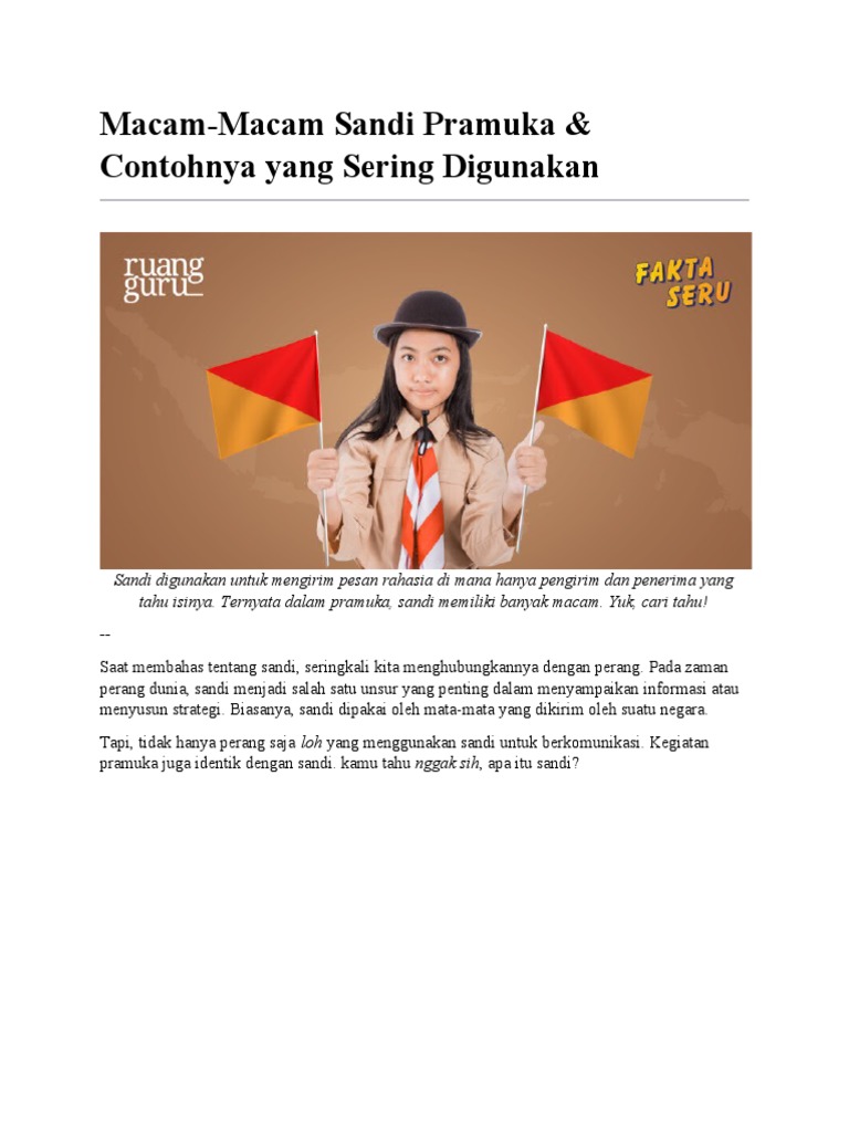 Sandi Pramuka | PDF