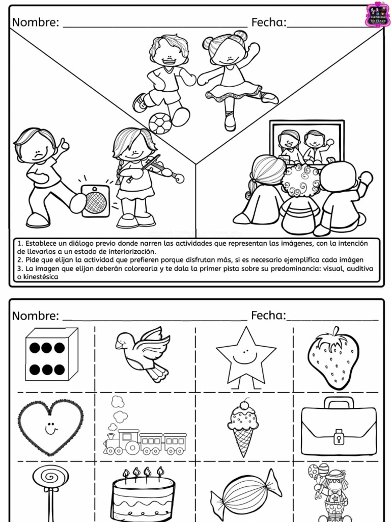 Test - Estilos - de - Aprendizaje Vak Preescolar, Primero y Segundo | PDF