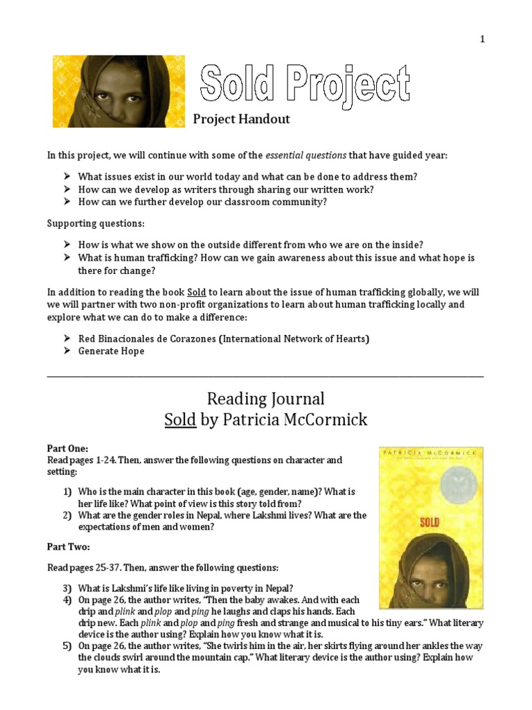 Sold by Patricia Mccormick | PDF | Narration