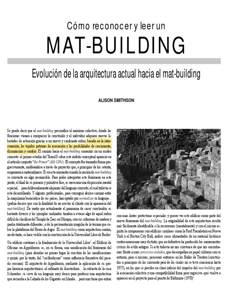 Mat-Building: Evolución y Proyectos | PDF