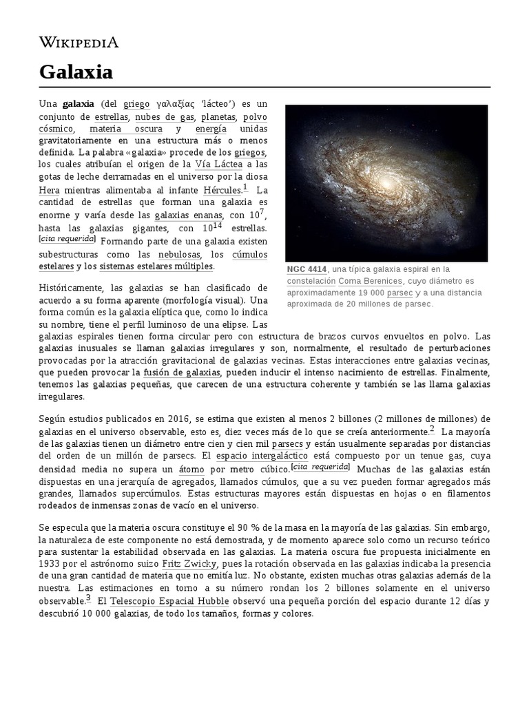 Galaxias: Tipos y Formación en el Universo | PDF | Galaxia | Estrellas