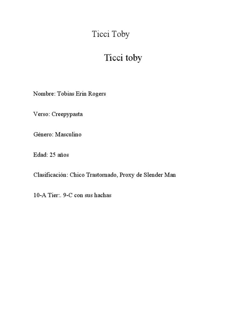 Ticci Toby | PDF