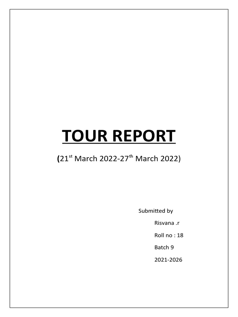 Tour Report | PDF | Art