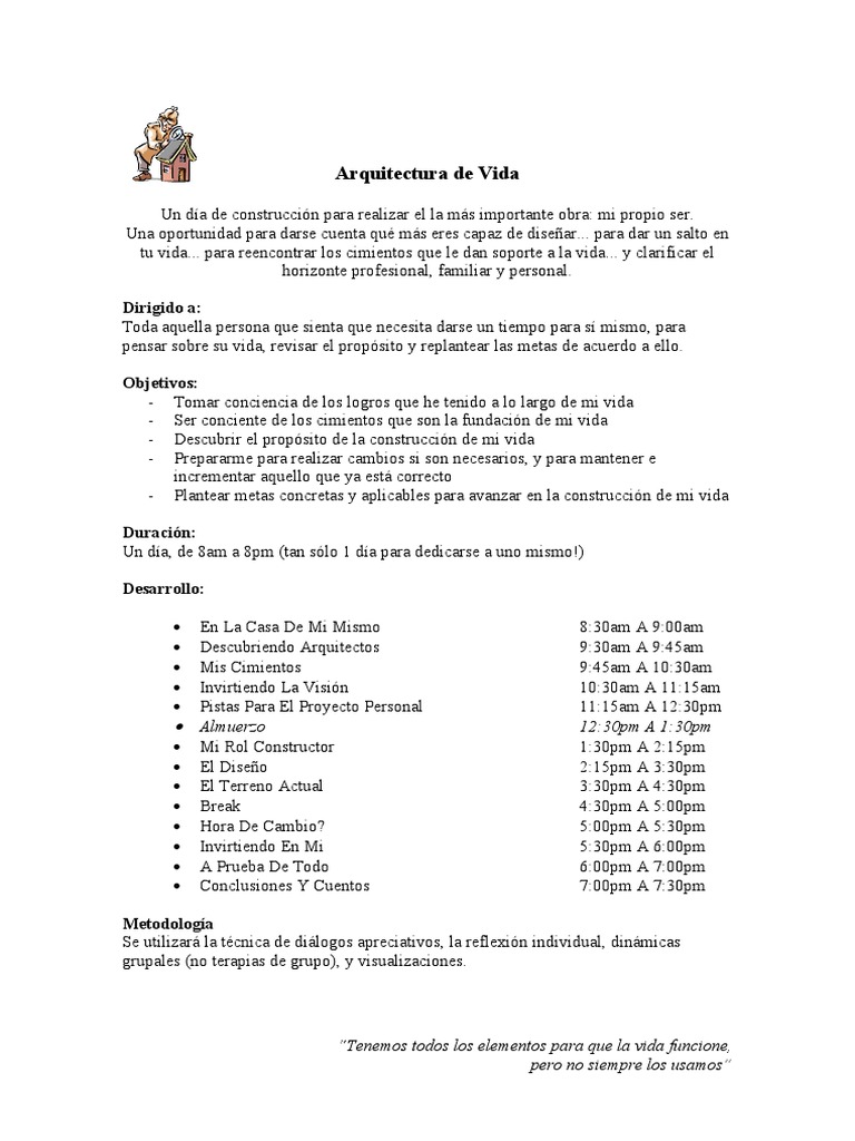 ArquitecturadeVida Presentación | PDF