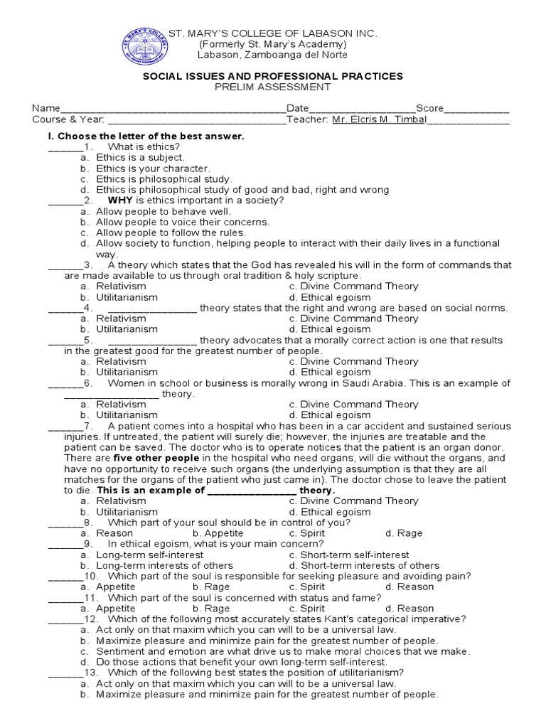 Prelim in Social Issues & Professional Practices | PDF | Email Spam ...