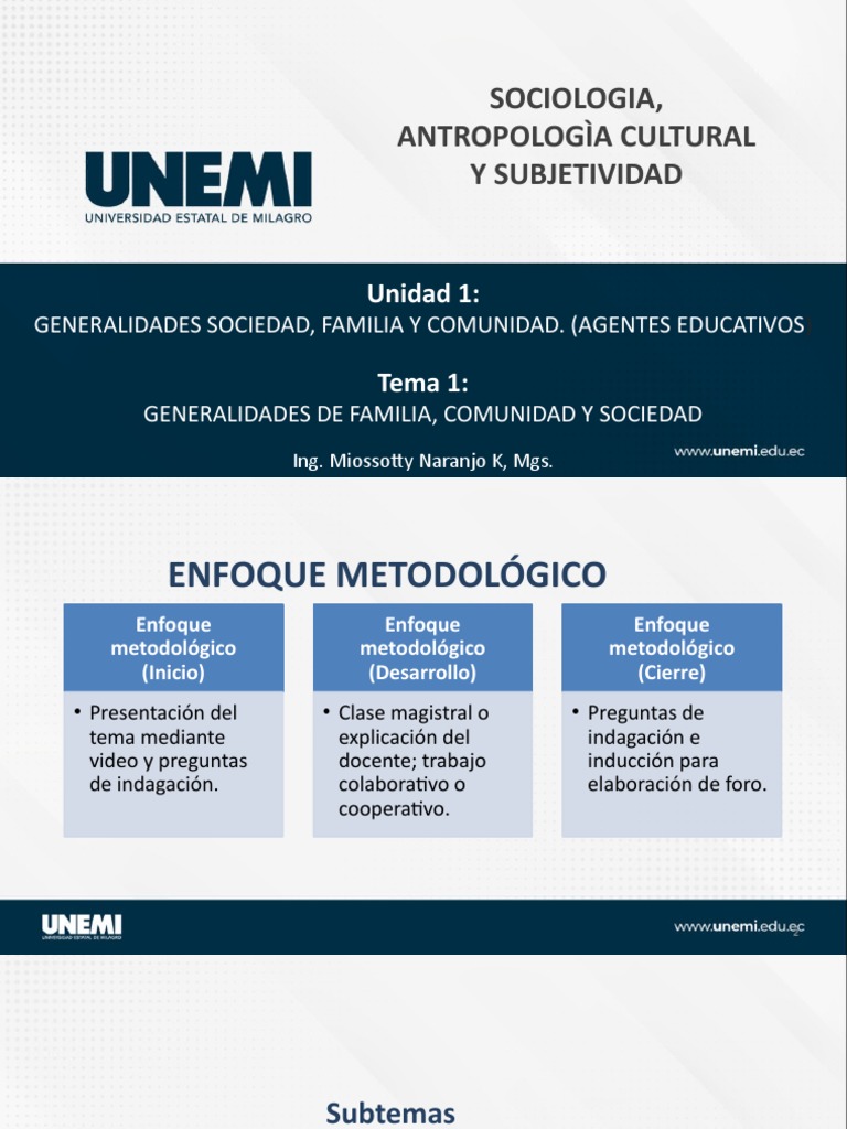 Sem 1 - PR-U1-T1 - Generalidades de Familia - Comunidad y Sociedad | PDF | Sociedad | Familia