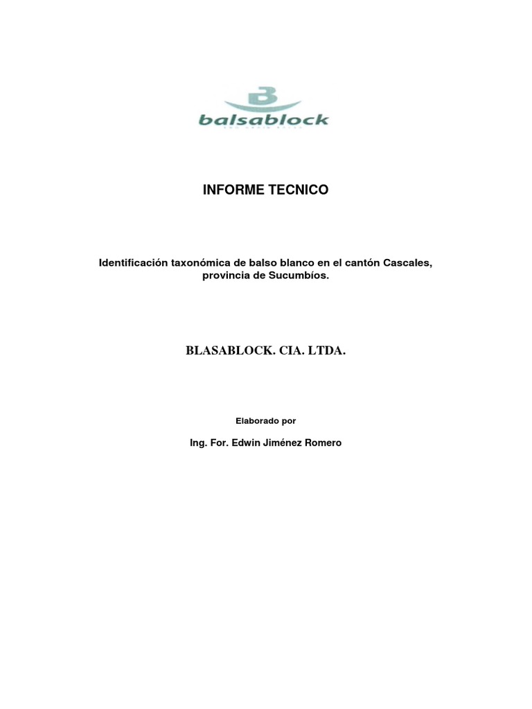 Identificación del balso blanco en Sucumbíos | PDF | Hoja | Fruta