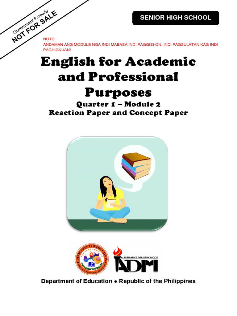 EAPP11 - Q1 - Mod2 - Reaction Paper and Concept Paper - Version 3 | PDF ...