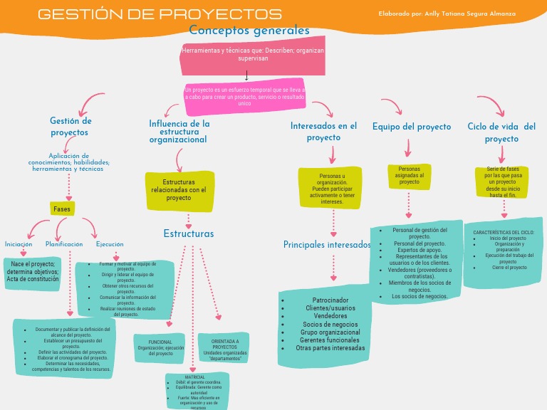 Mapa Conceptual Gestión de Proyectos-Anlly Segura | PDF | Responsabilidad | Evaluación