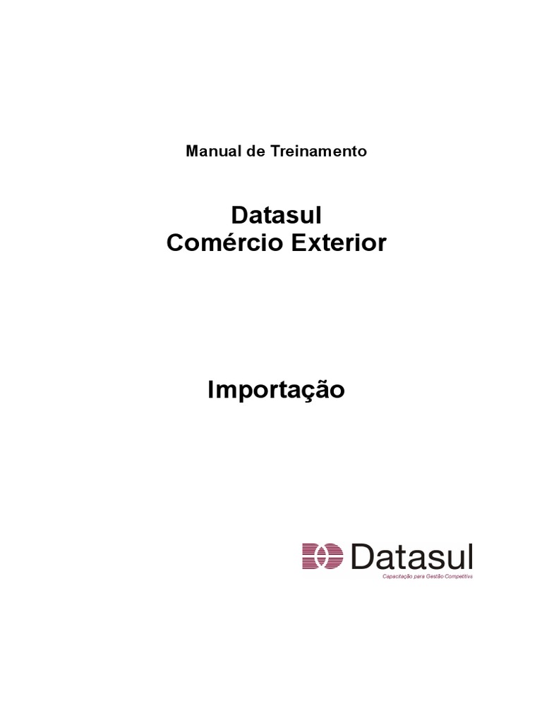 Treinamento Modulo Importacao Datasul | PDF | Informação | Economias