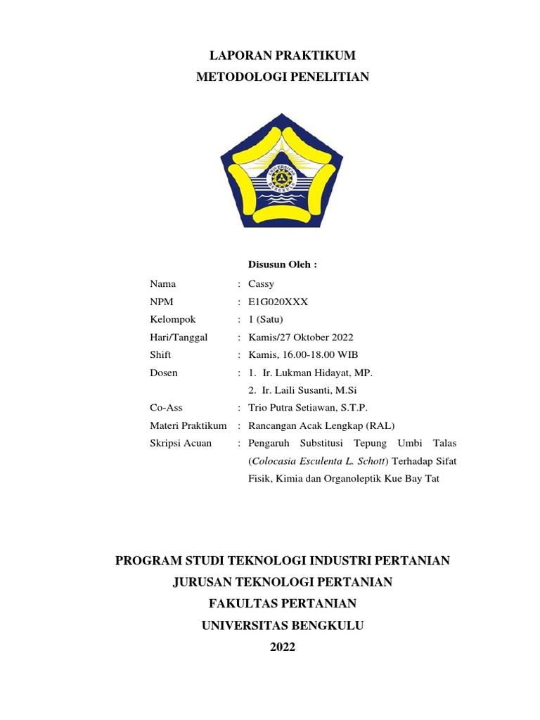 Format Laporan Praktikum Metopen 2022 | PDF