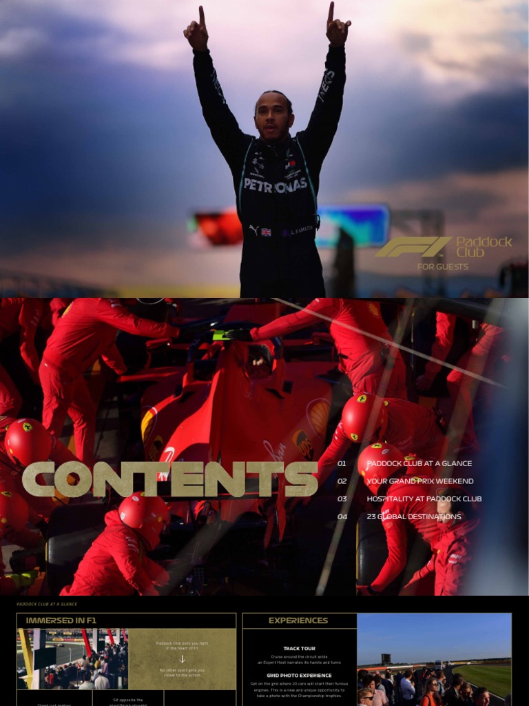 F1 Paddok Club Brochure Digital Guest FINAL 18032021 | PDF | Formula ...