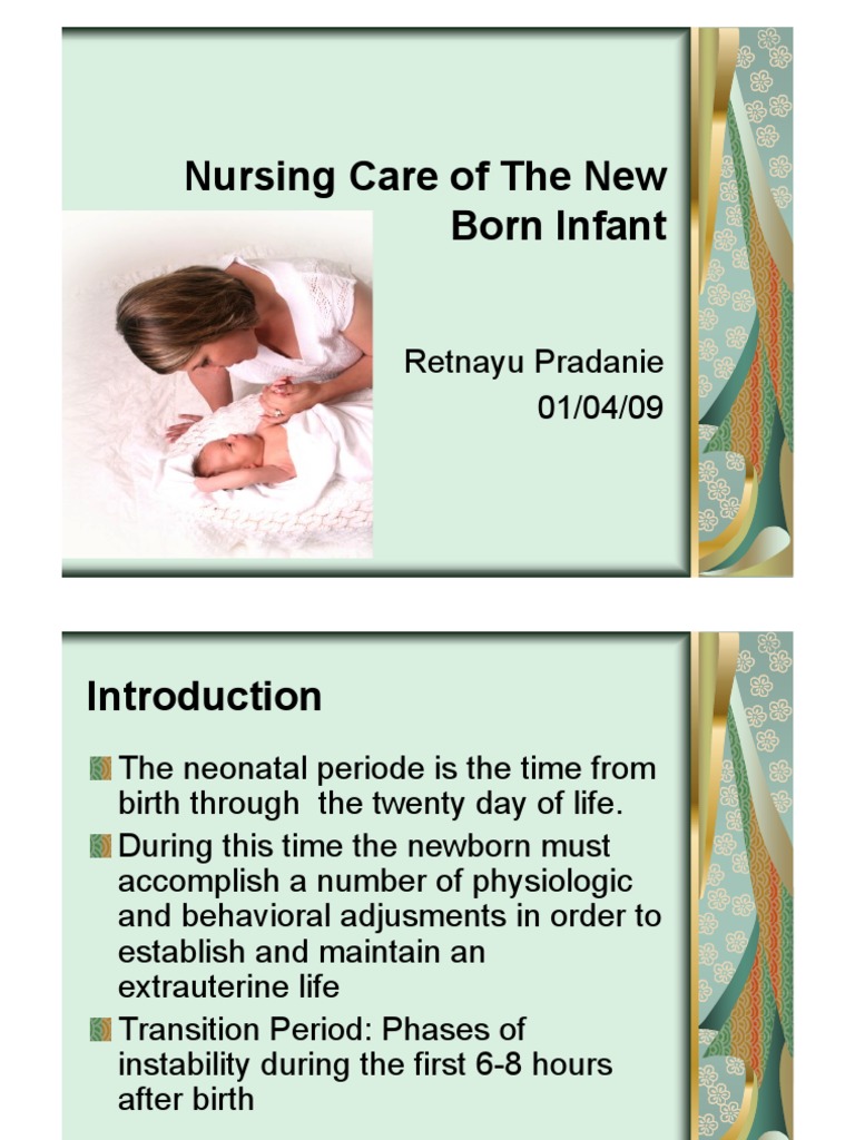 Nursing Care of The New Born Infant | PDF | Breastfeeding | Infants