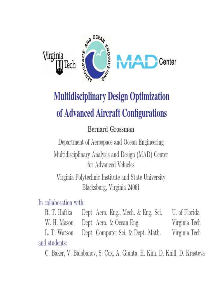 MDO of Advanced Aircraft Configurations | PDF | Finite Element Method | Mathematical Optimization