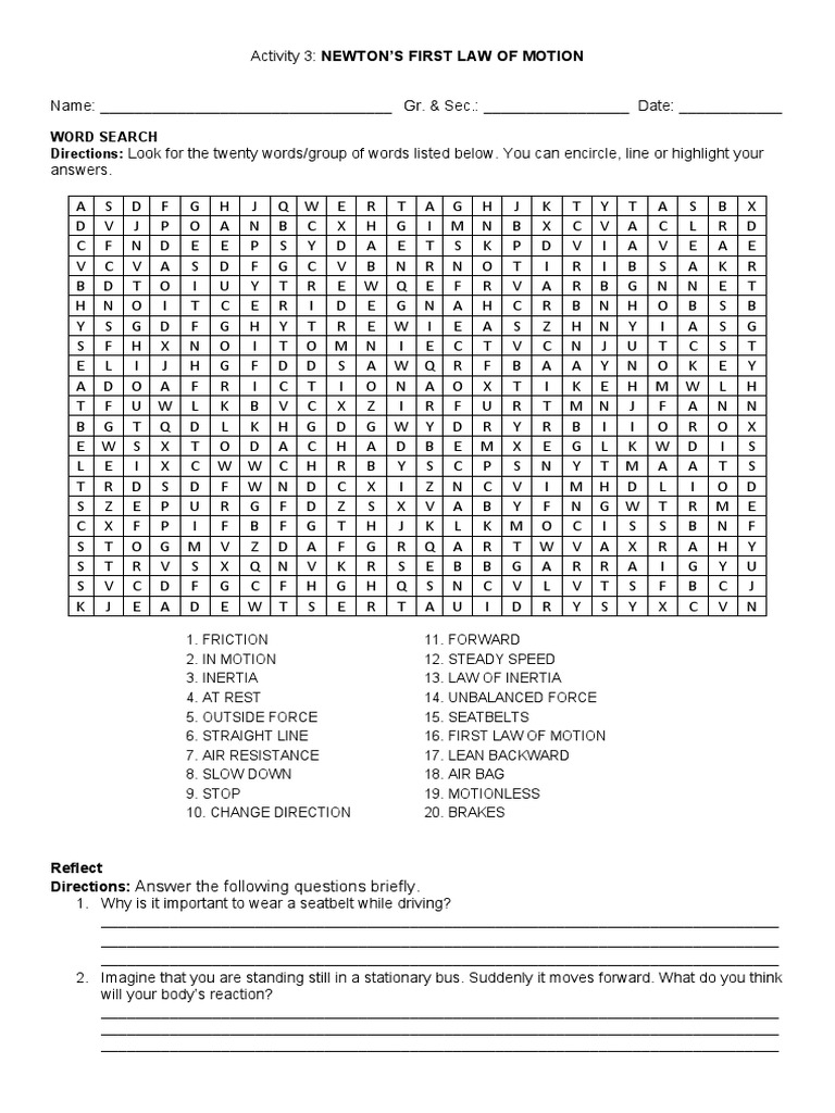 G8 Act. 345 | PDF | Force | Physics