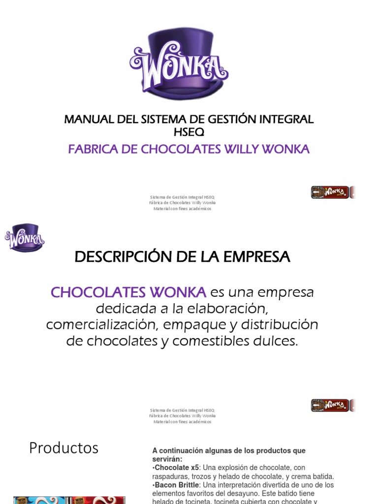 Manual HSEQ F.Willy Wonka | PDF | Calidad (comercial) | Business
