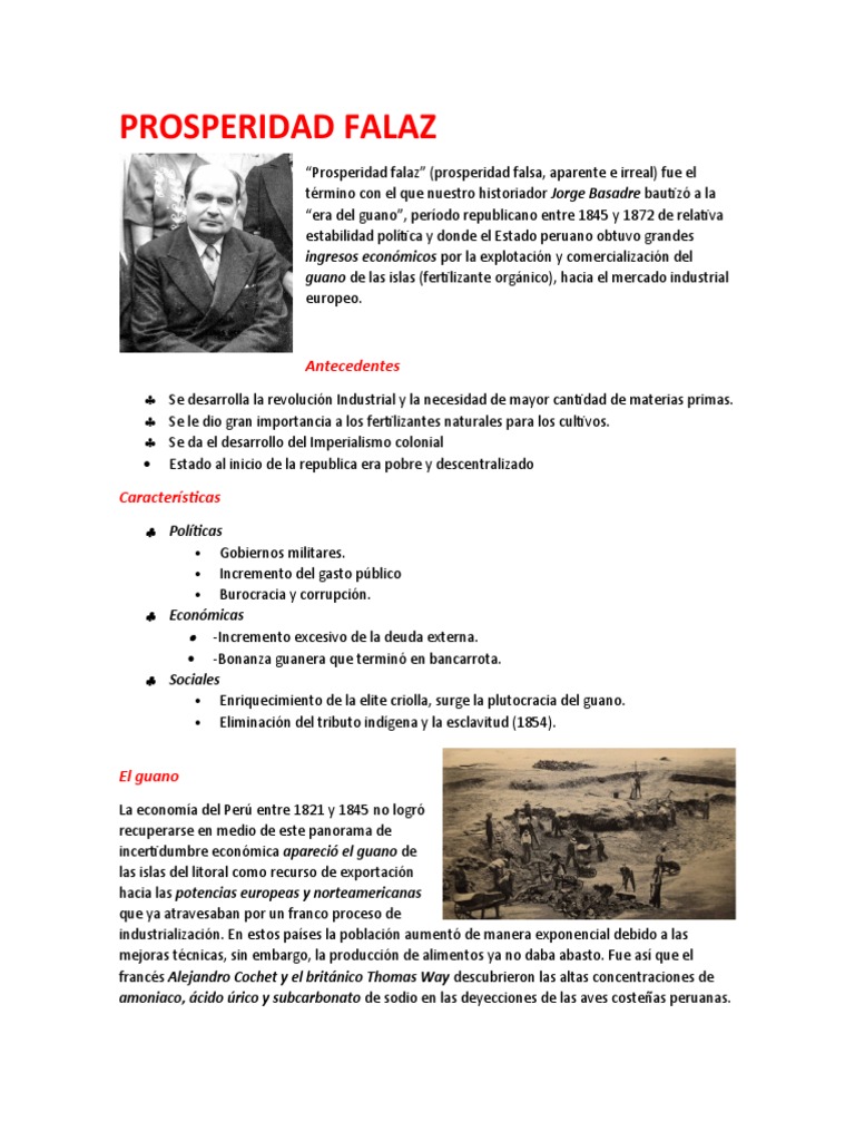 La Prosperidad Falaz del Guano | PDF | Perú | Economias