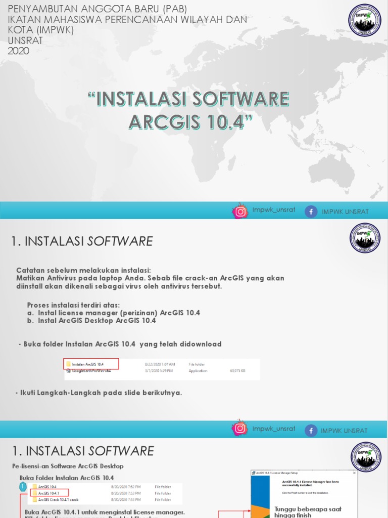 Panduan Instalasi ArcGIS 10.4 | PDF
