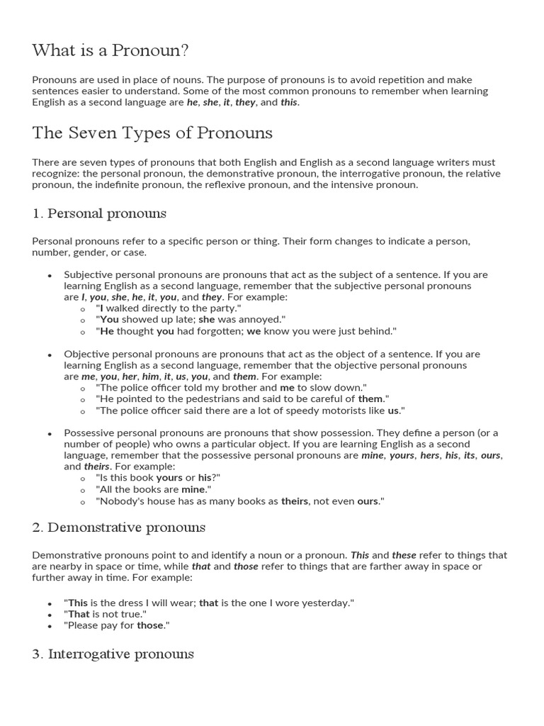 What Is A Pronoun | PDF | Pronoun | Grammatical Number