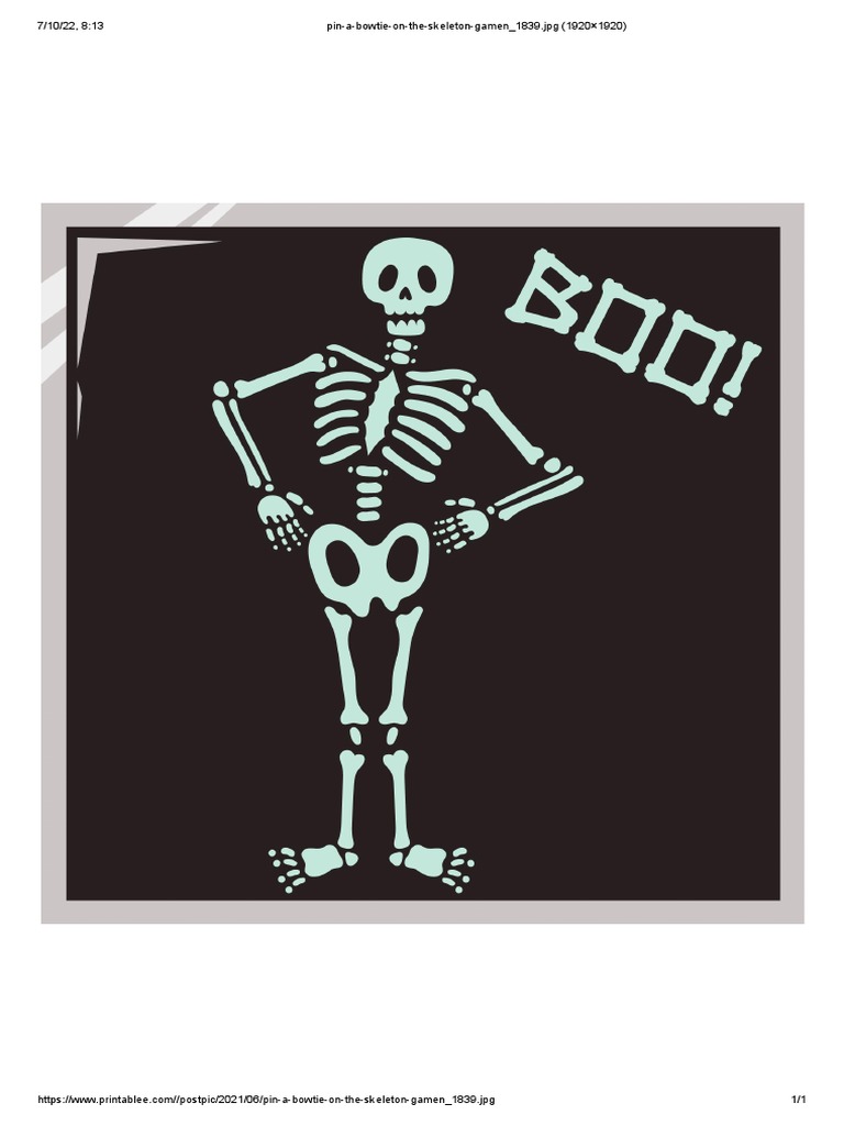 Pin A Bowtie On The Skeleton Gamen - 1839 | PDF