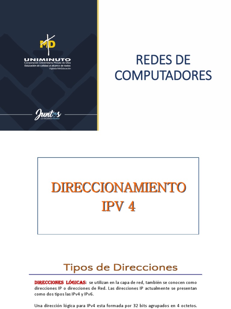 Direccionamiento Ipv4 | PDF | Dirección IP | Ingeniería Informática