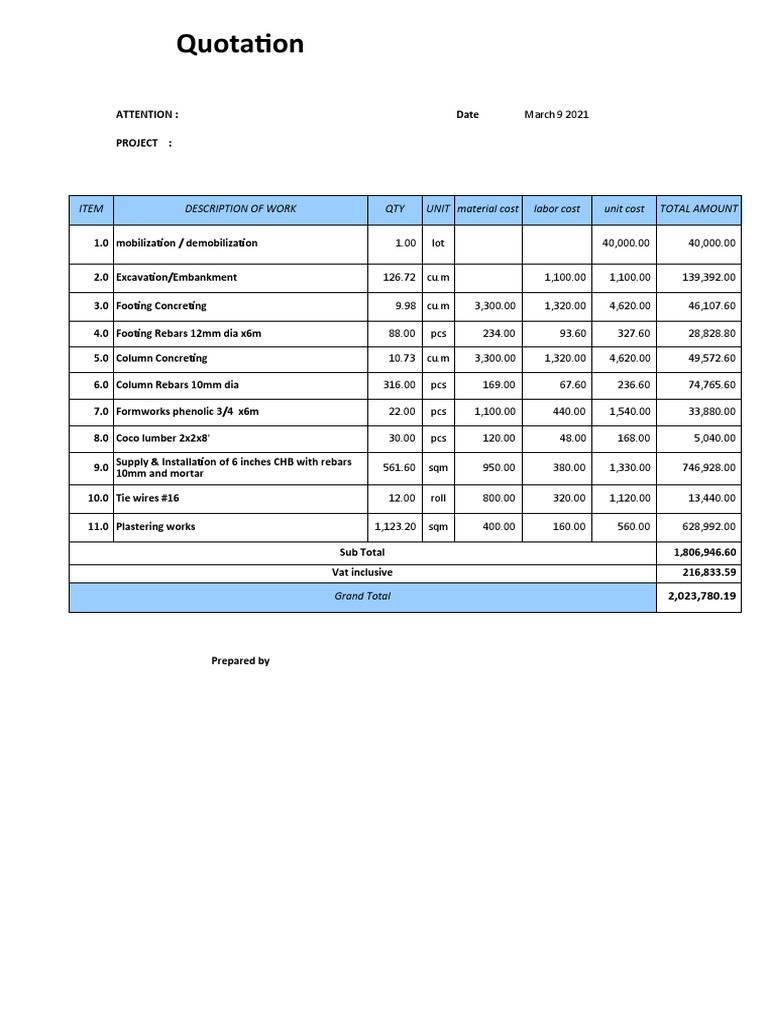 Fence Mansonry Format | PDF