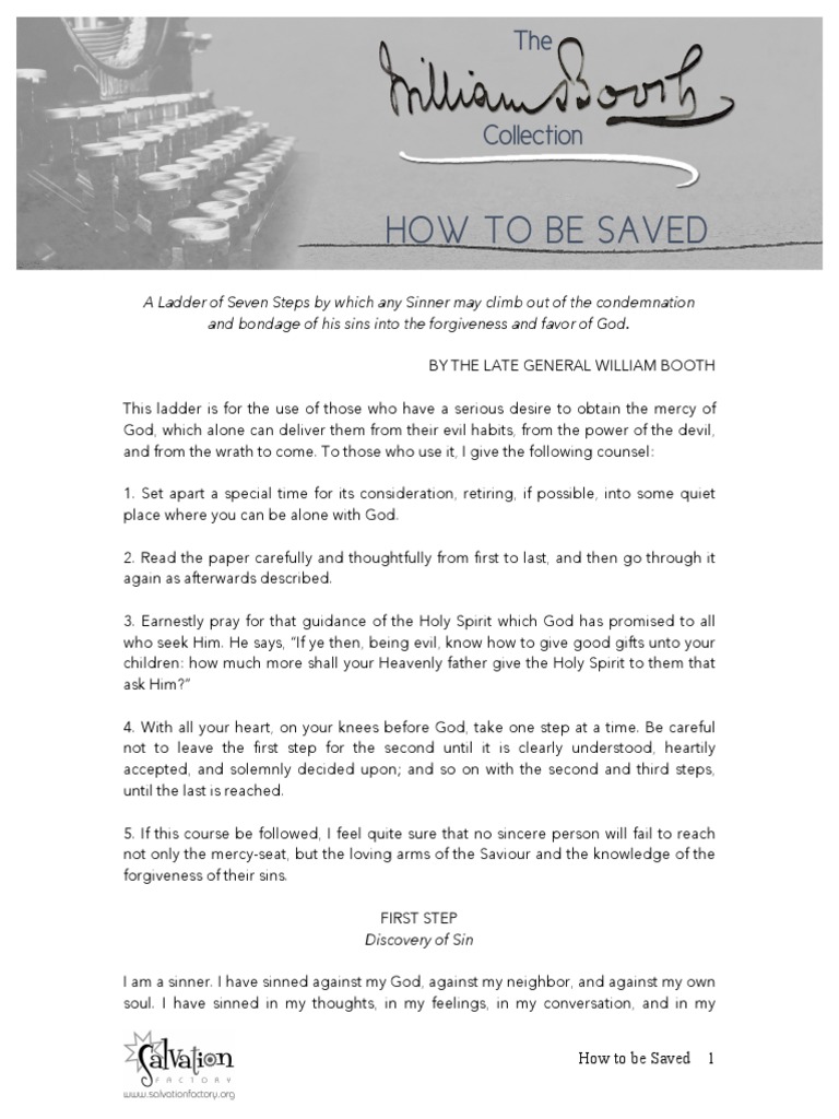 William Booth How To Be Saved Pdf Theology Religious Belief And