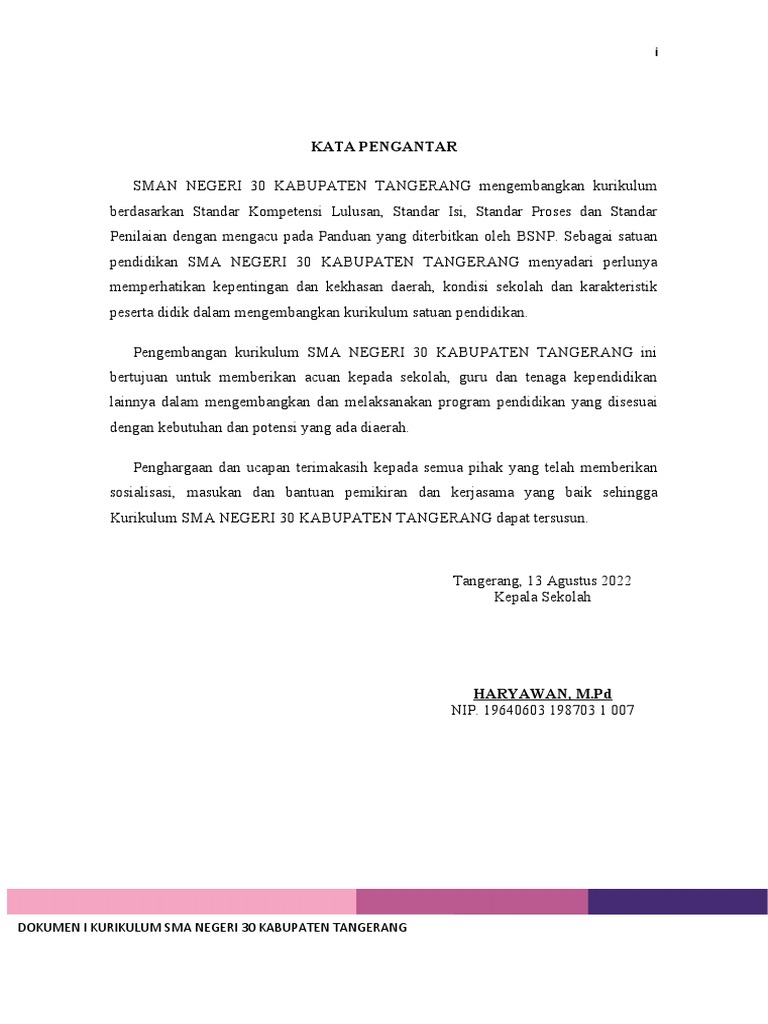 Kata Pengantar Dokumen I | PDF